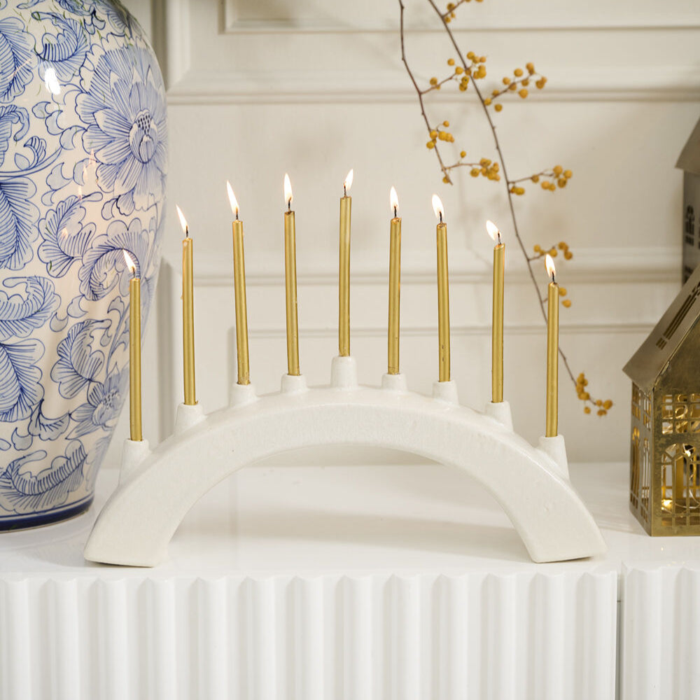 Ceramic Arch Menorah – Candlestock