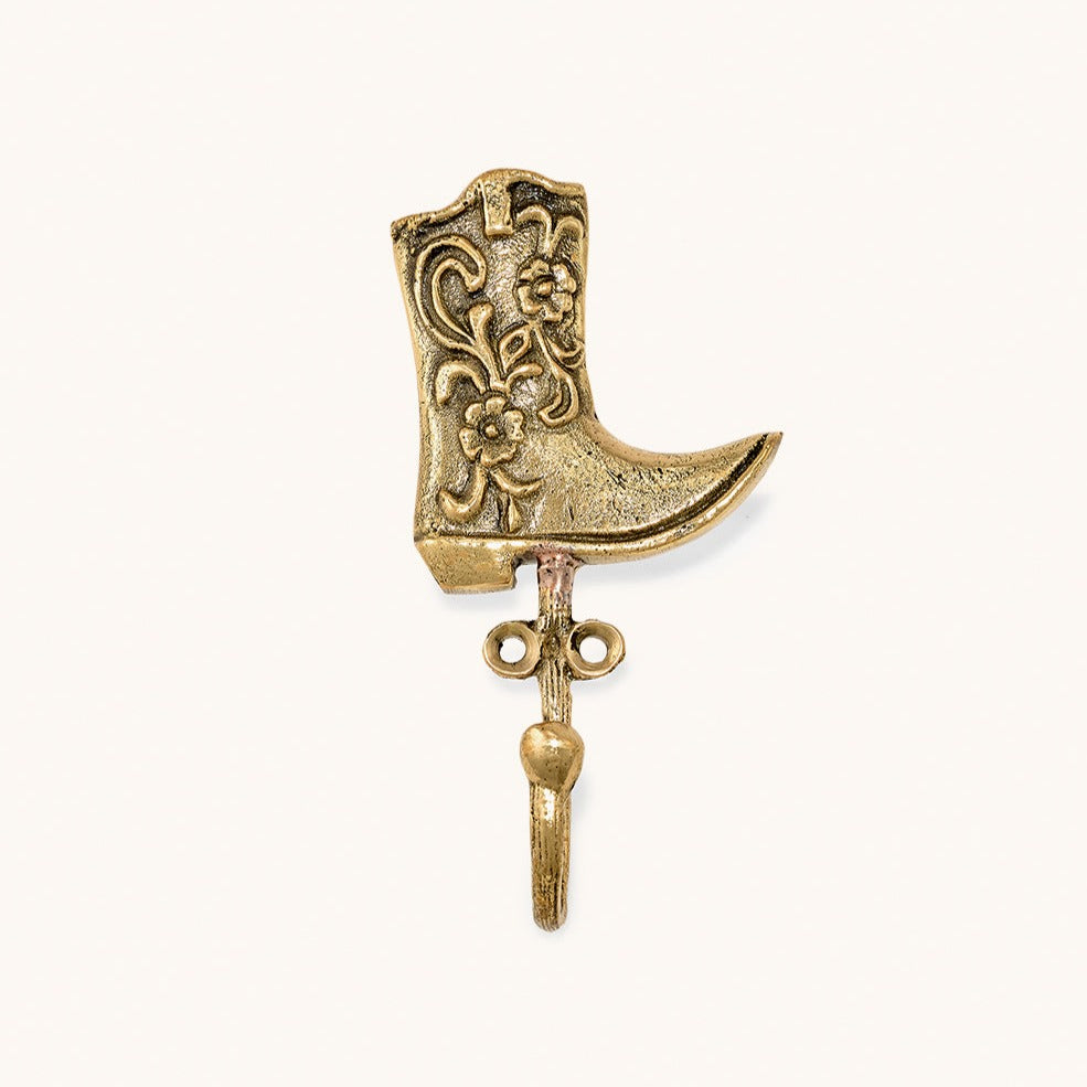 Cowboy Boot Wall Hook - Recycled Brass – Candlestock