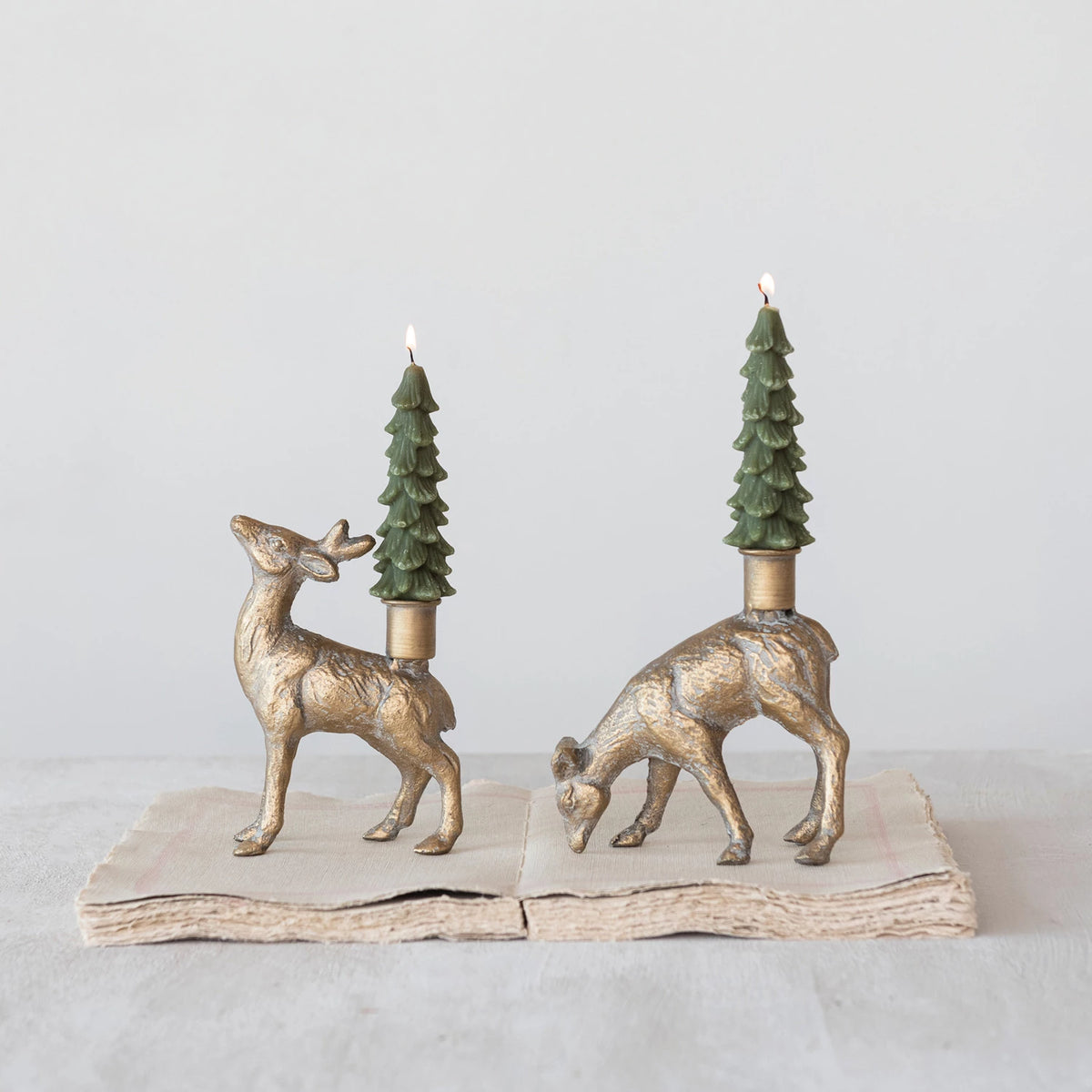 Cast Iron Deer Taper Candle Holder – Candlestock