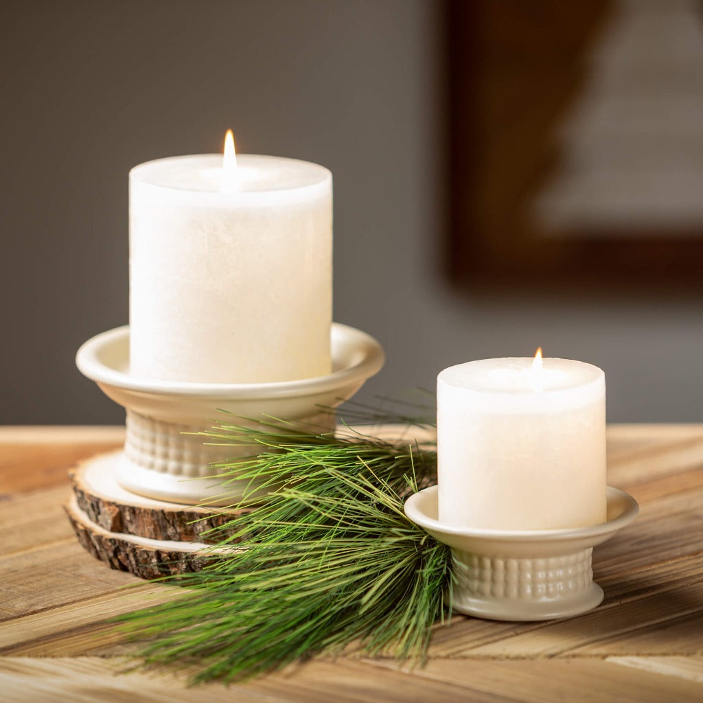 Ivory Ceramic Candle Pedestal – Candlestock