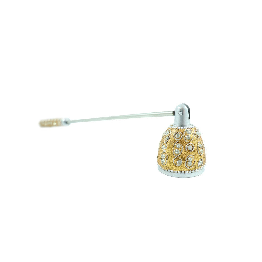 Gold Brass Snuffer With Rhinestones – Candlestock