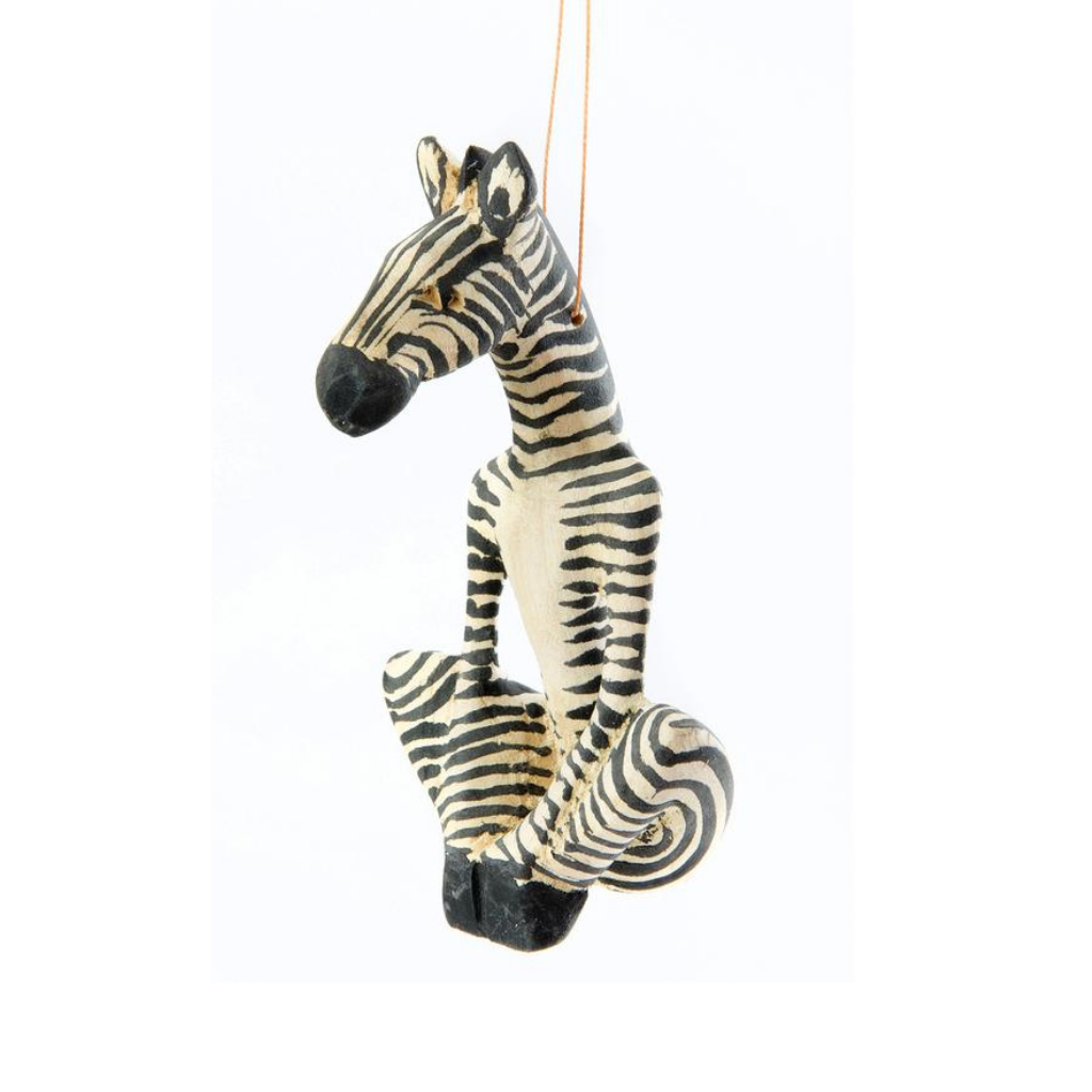 Wooden Yoga Zebra Ornament – Candlestock