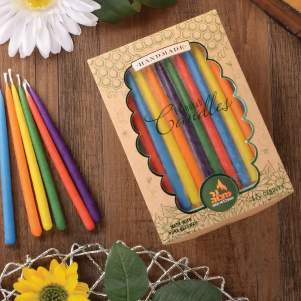 Color Beeswax Hanukkah Candles – Candlestock