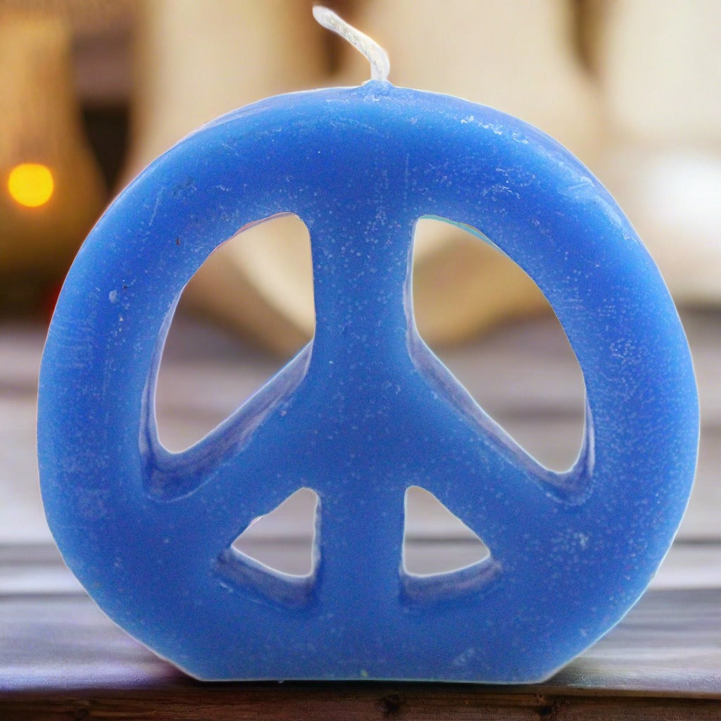 Colorful Peace Sign Candle - Woodstock Peace Candle – Candlestock